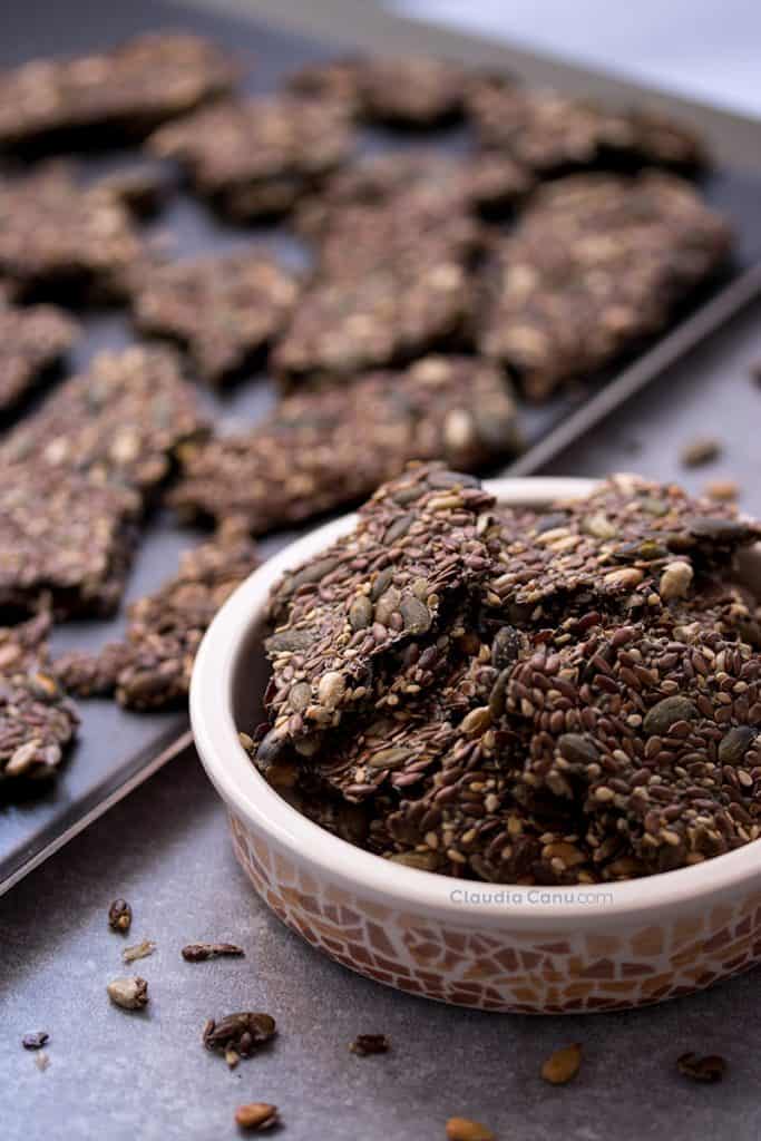 Easy to Make Gluten-Free and Vegan Seed Crackers (with video)