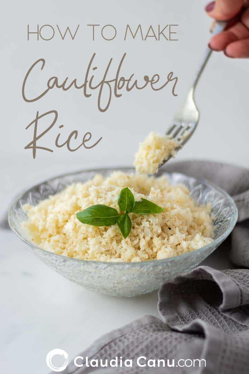 How To Make Cauliflower Rice For Batch Cooking 🍚 Claudia Canu