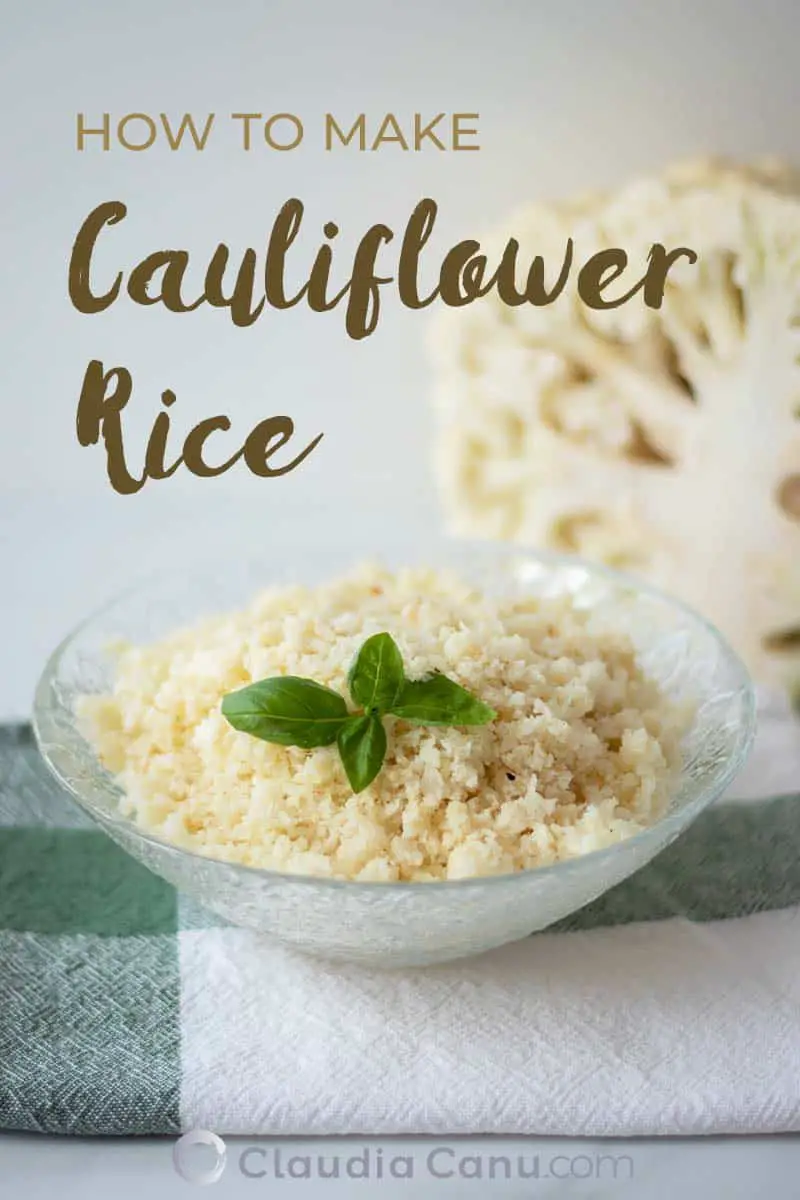 How To Make Cauliflower Rice For Batch Cooking 🍚 Claudia Canu